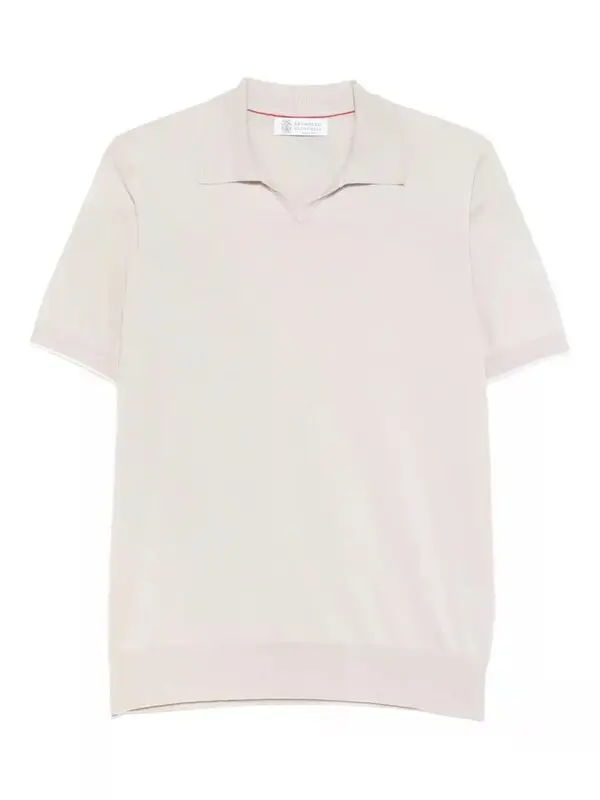 Brunello Cucinelli Knitted Cotton Polo Shirt