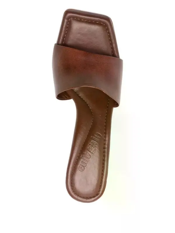 Cult Gaia Mahina Sculpted-heel Sandals - Brown