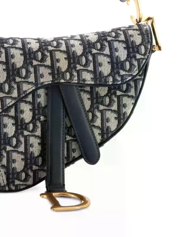 Dior Saddle Handbag Oblique Canvas Mini Shoulder Bag - Blue
