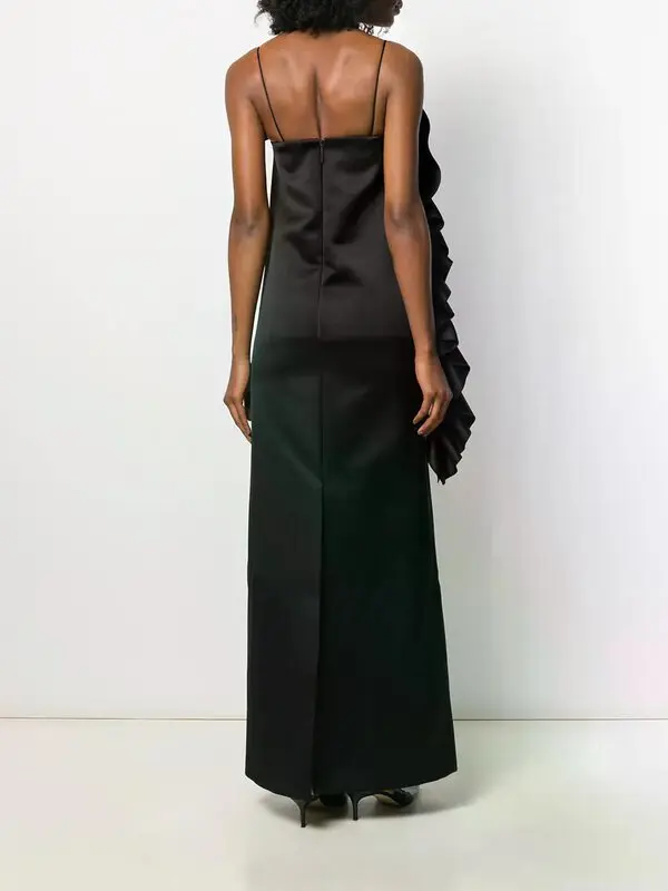 CHRISTOPHER KANE Ruffle Trim Evening Dress