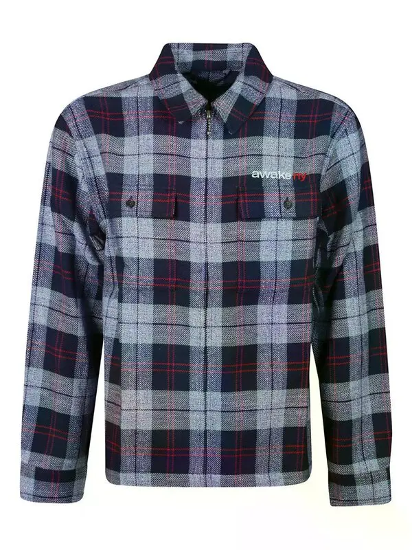 AWAKE NY Flannel Zip-up Shirt