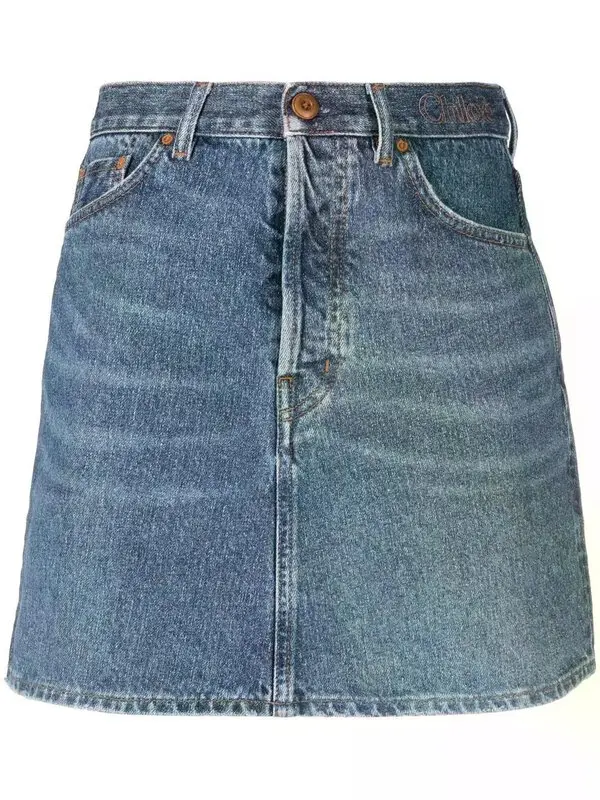 Chloé High-waist Denim Skirt