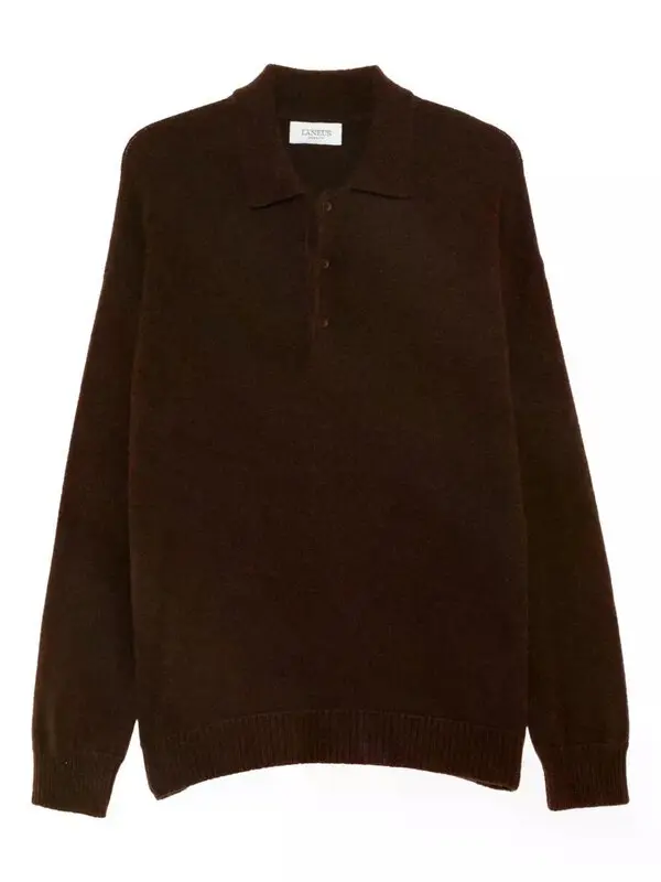 LANEUS Button-placket Polo Shirt