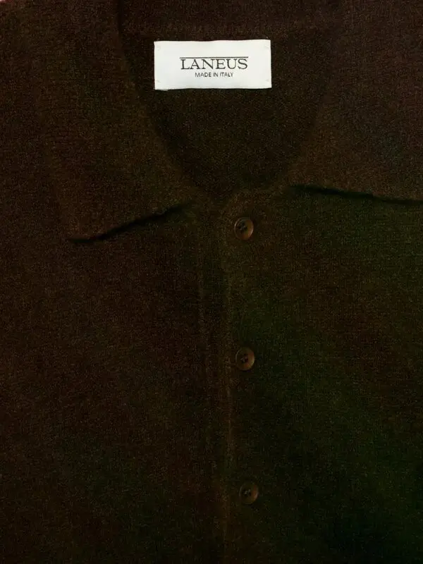 LANEUS Button-placket Polo Shirt