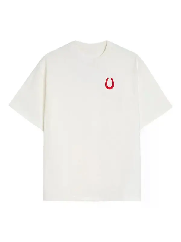 JIL SANDER Crew-neck T-shirt With Embroidered Detail - Neutrals