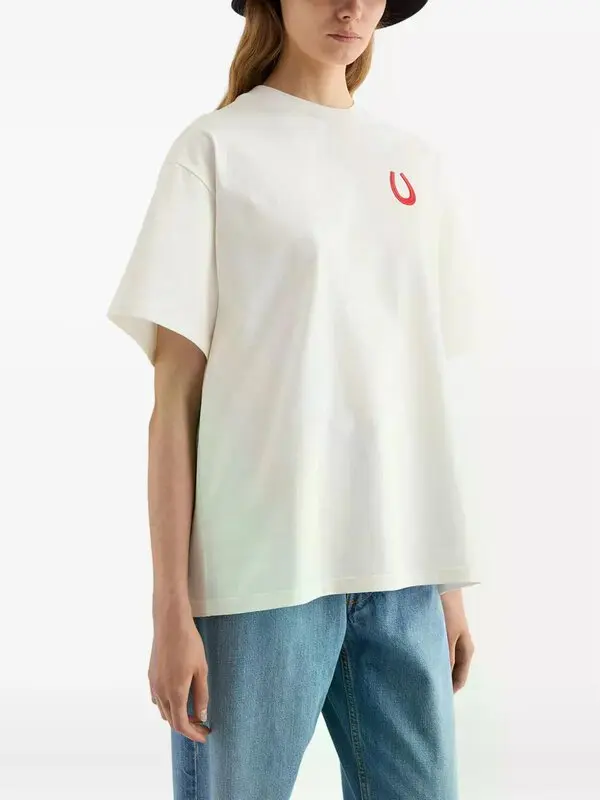 JIL SANDER Crew-neck T-shirt With Embroidered Detail - Neutrals