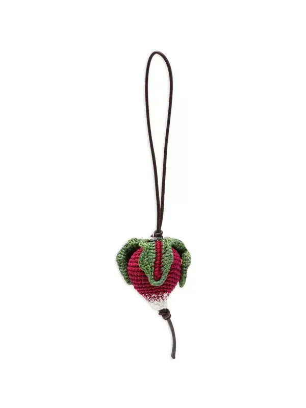 JW Anderson Crocheted Radish Charm - Red