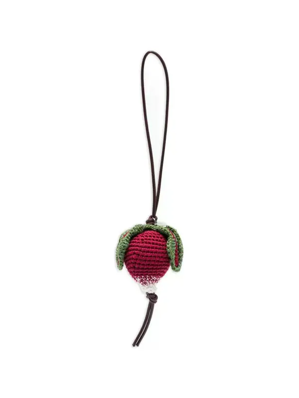 JW Anderson Crocheted Radish Charm - Red