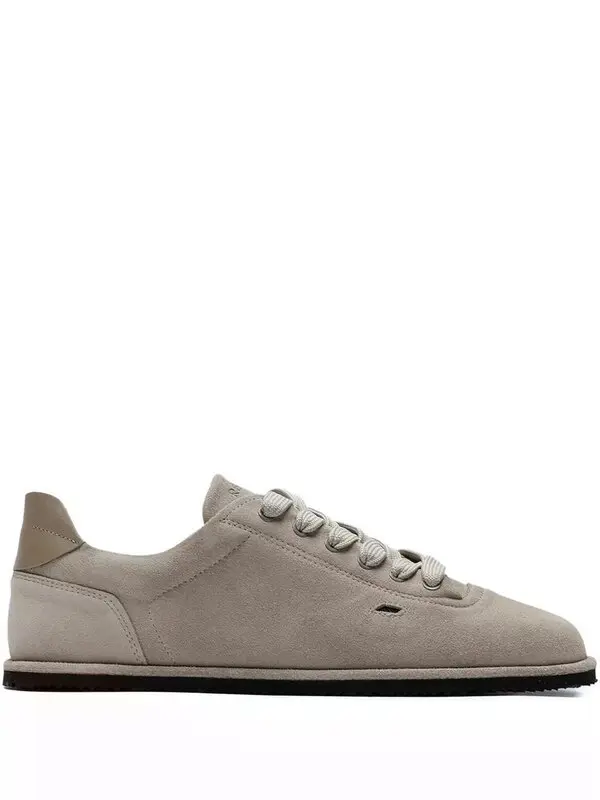 REFERENC Suede Leather Lace-up Sneakers - Neutrals