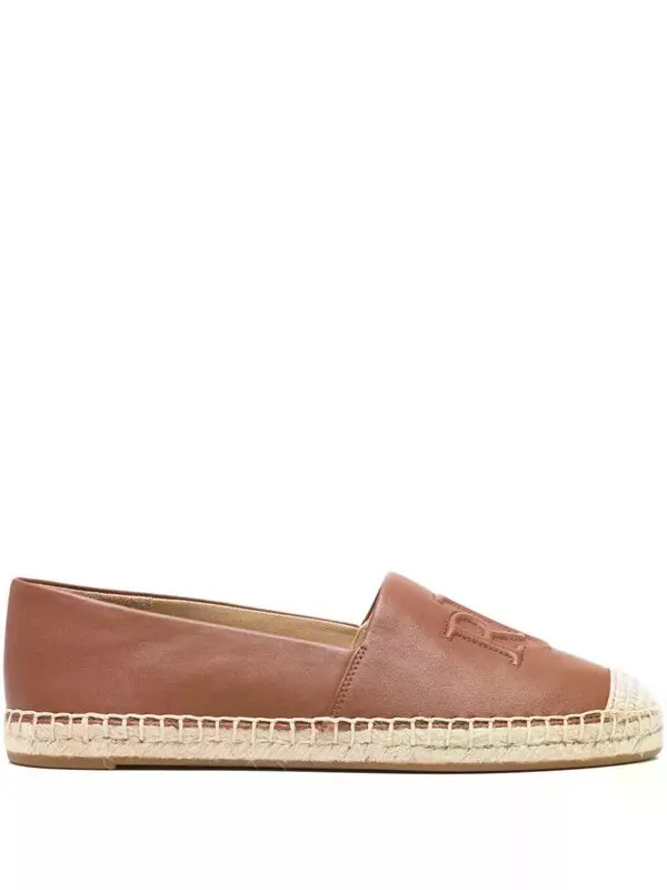 Ralph Lauren Cameryn Embossed-logo Espadrilles - Brown