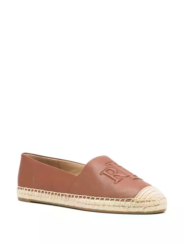 Ralph Lauren Cameryn Embossed-logo Espadrilles - Brown