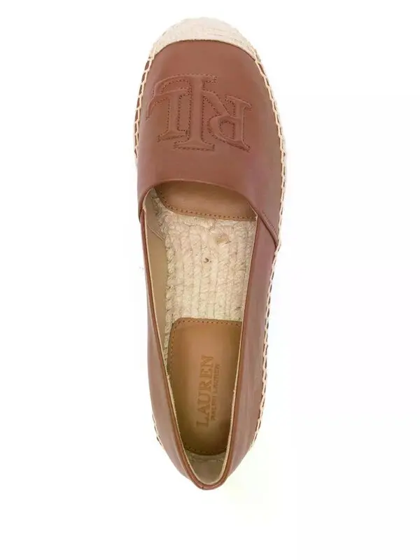 Ralph Lauren Cameryn Embossed-logo Espadrilles - Brown