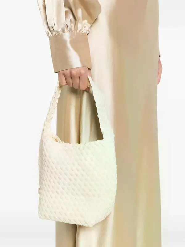 NAGHEDI Small Nomad Hobo Woven Tote Bag - Neutrals