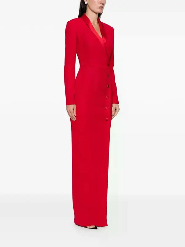 SILK LOVE & LACE Scarlet Button Maxi Dress
