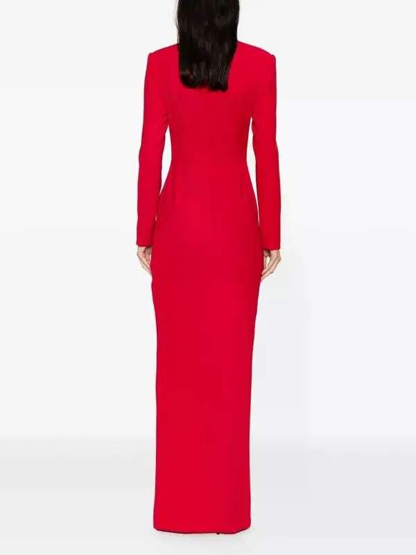 SILK LOVE & LACE Scarlet Button Maxi Dress