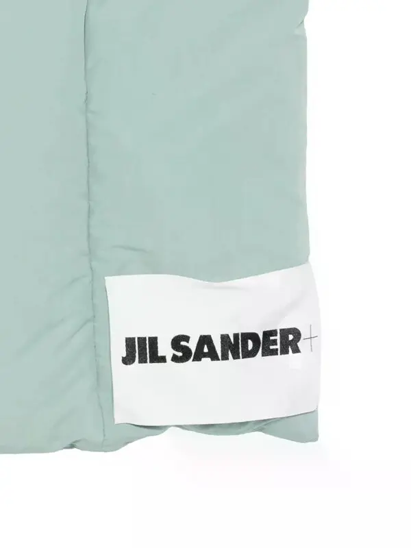 JIL SANDER Padded Logo Scarf - Green