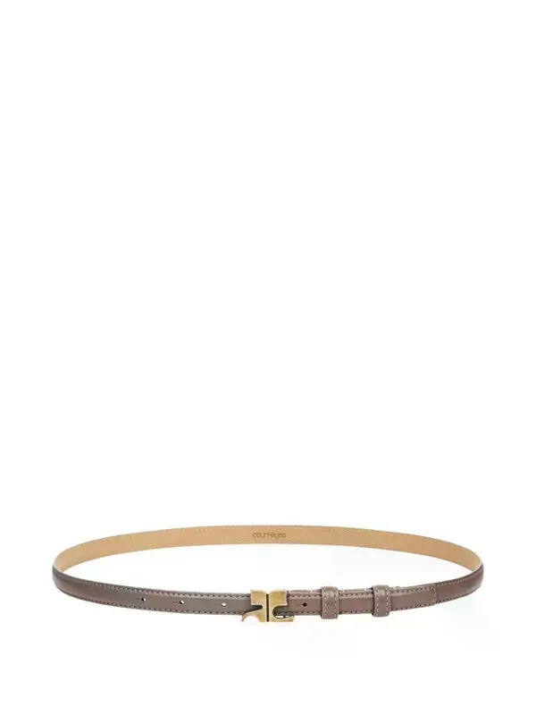 COURREGES Buckle Leather Belt - Grey