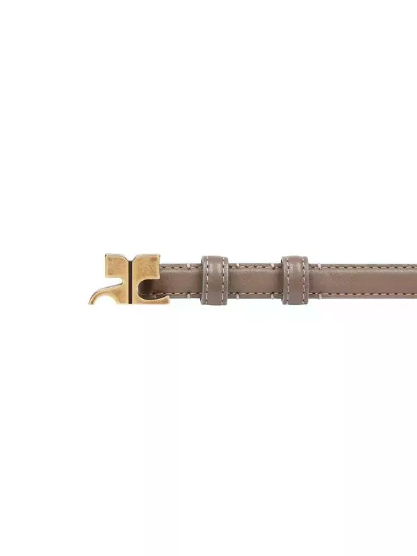 COURREGES Buckle Leather Belt - Grey