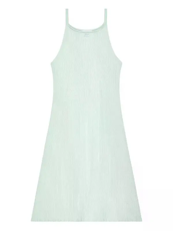 COURREGES Rib-knit Mini Dress - Green