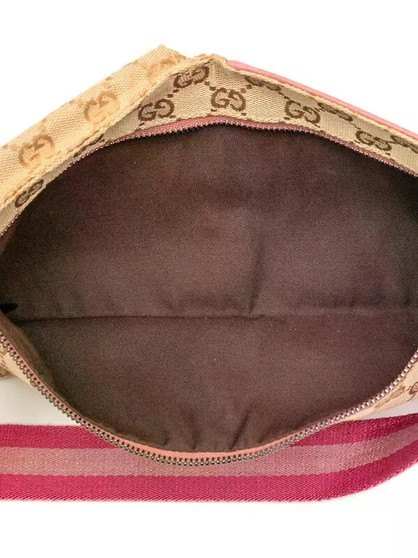 Gucci Gg Canvas Web Double Pocket Belt Bag
