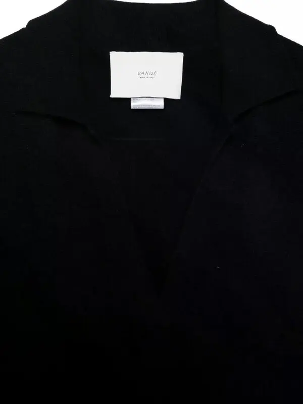 VANISE Polo-collar Knitted T-shirt
