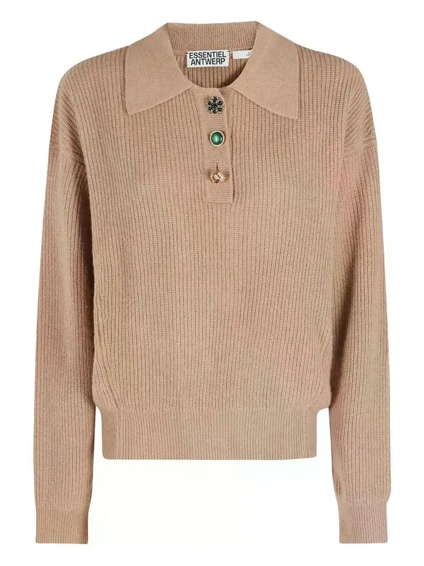 Essentiel Antwerp Button-fastening Collared Polo Sweater