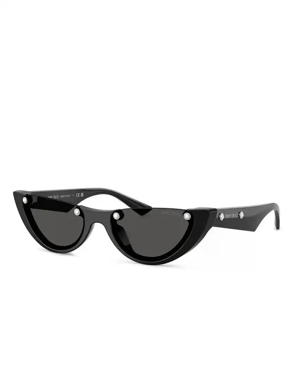 JIMMY CHOO Studded Geometric-frame Sunglasses