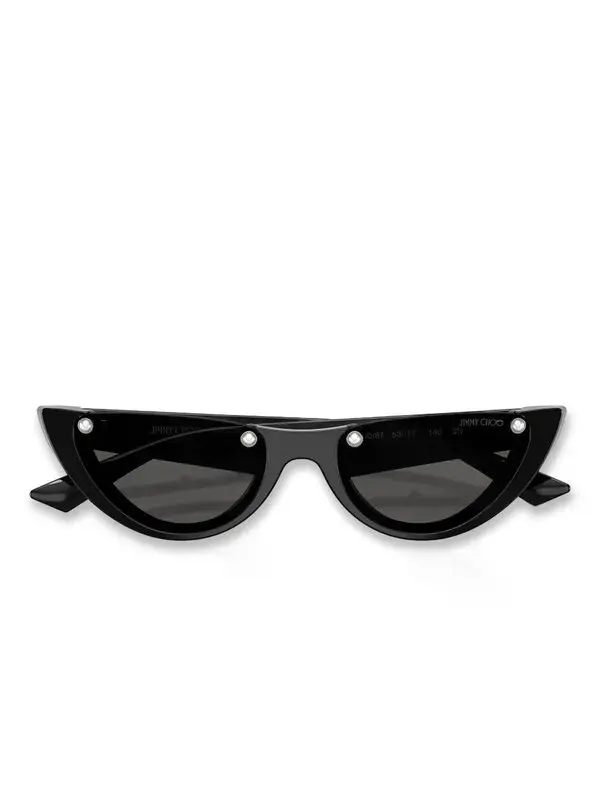 JIMMY CHOO Studded Geometric-frame Sunglasses