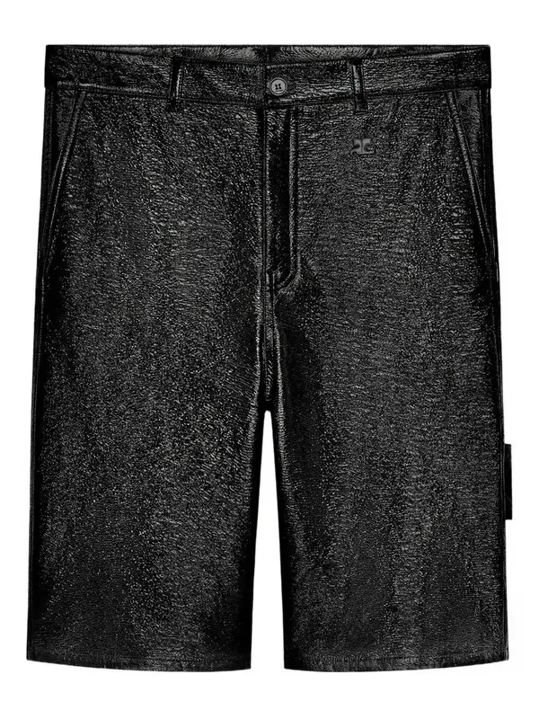COURREGES Hammer Button-fastening Shorts - Black