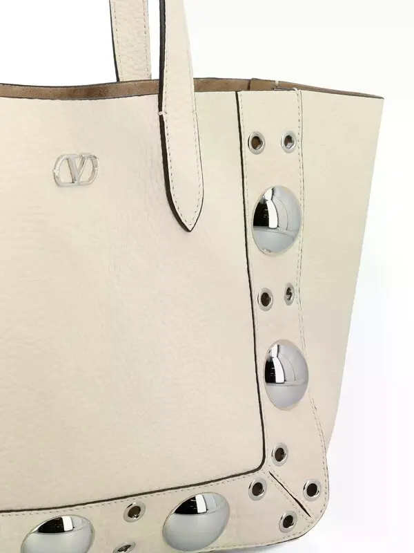 Valentino Garavani Nellcôte Leather Tote - Neutrals