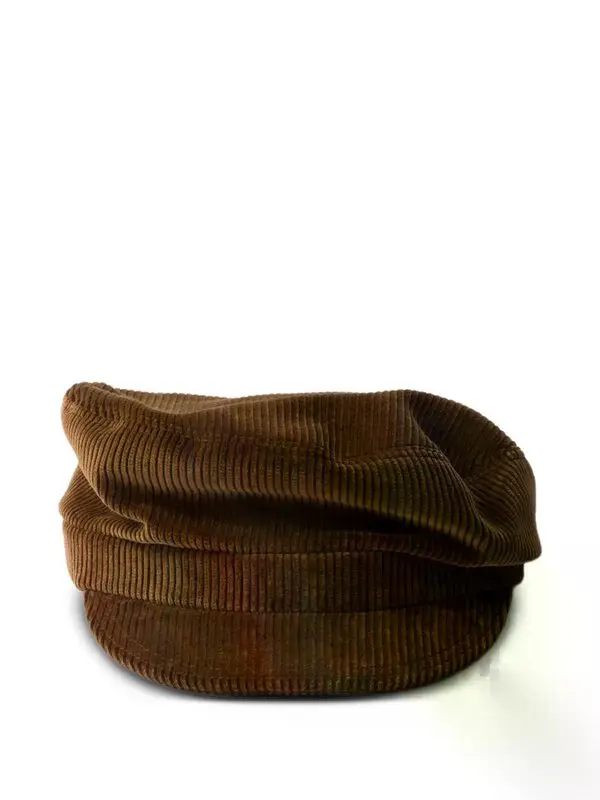 Prada Corduroy Newsboy Cap - Brown