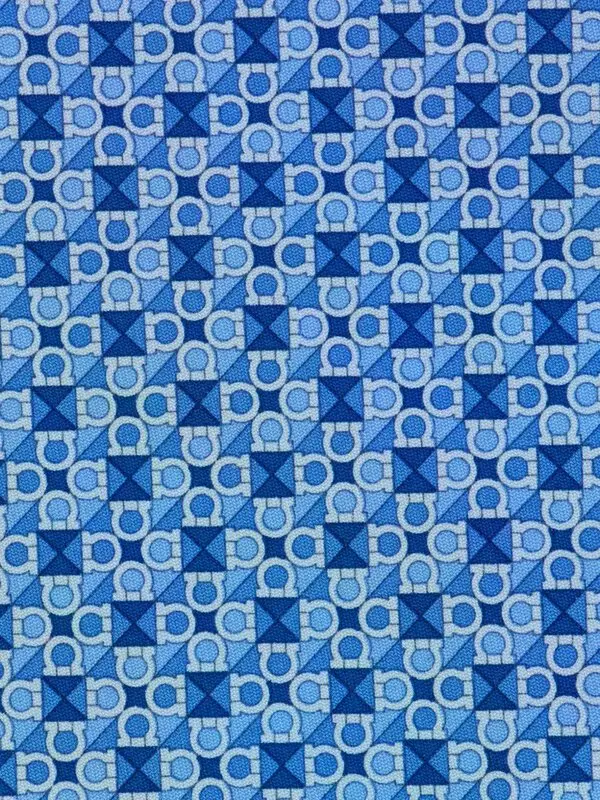 FERRAGAMO Square Logo-print Silk Tie