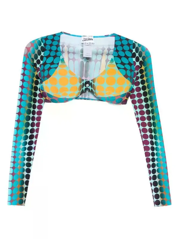 JEAN PAUL GAULTIER Long-sleeve Polka Dot Top