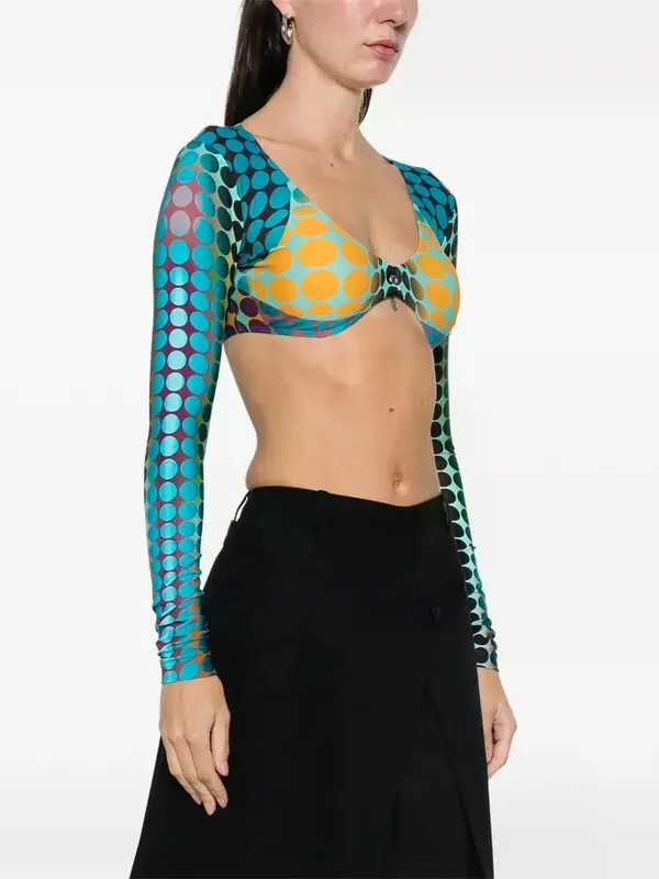 JEAN PAUL GAULTIER Long-sleeve Polka Dot Top