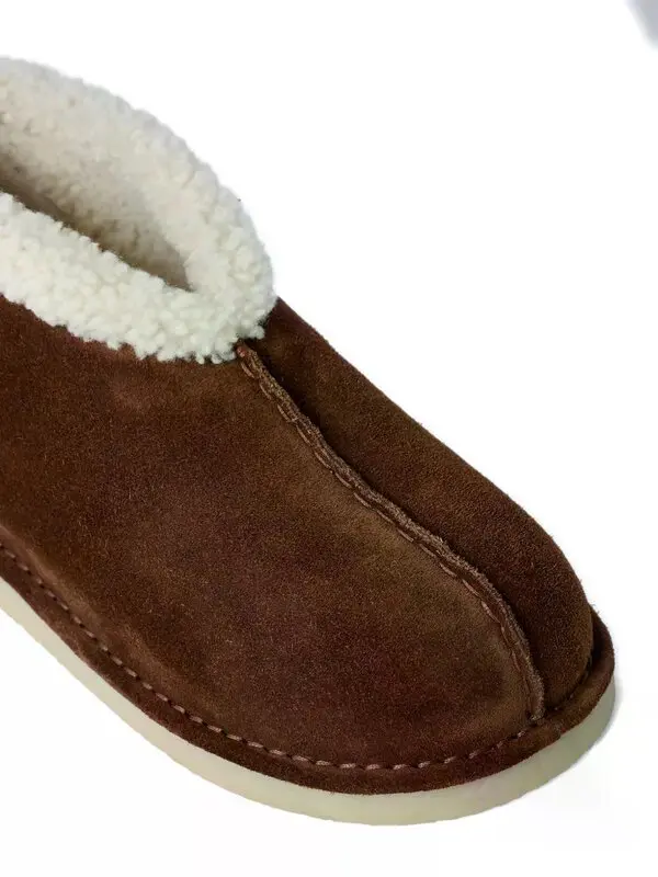 Miu Miu Logo-patch Shearling-trim Boots