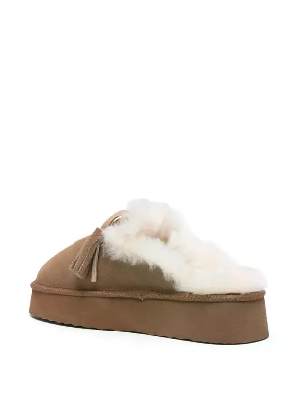 Max & Moi Tassel Embroidered Mules