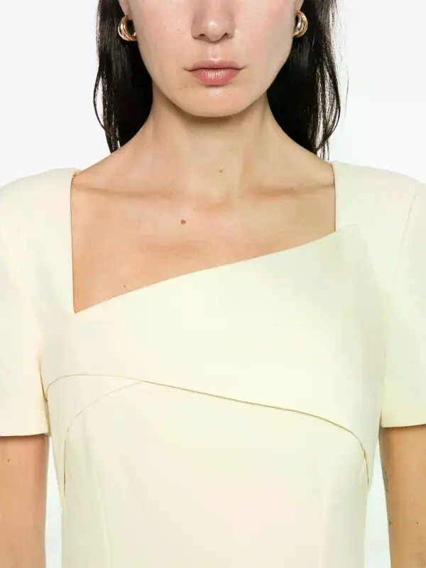 Roland Mouret Square-neck Twisted Maxi Dress
