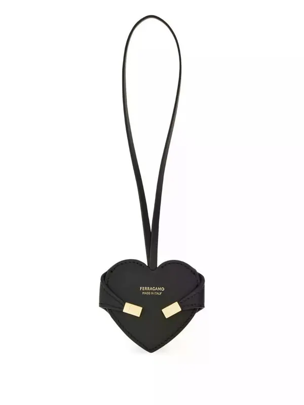 FERRAGAMO Hug Heart Mirror Charm - Black
