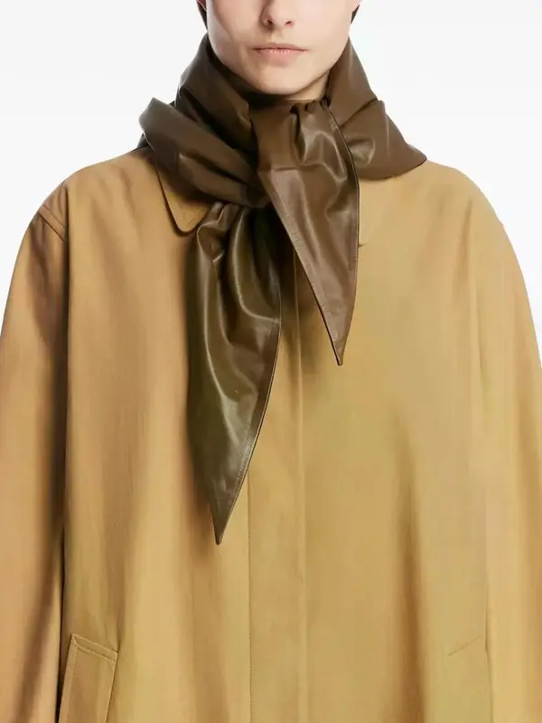 LEMAIRE Leather Triangle Scarf - Brown