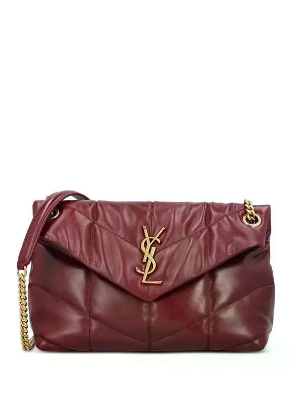Saint Laurent Small Quilted Puffer Shoulder Bag - Red