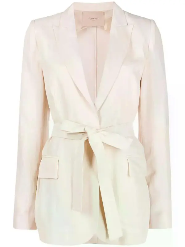 TWINSET Single-breasted Tied-waist Blazer - Pink