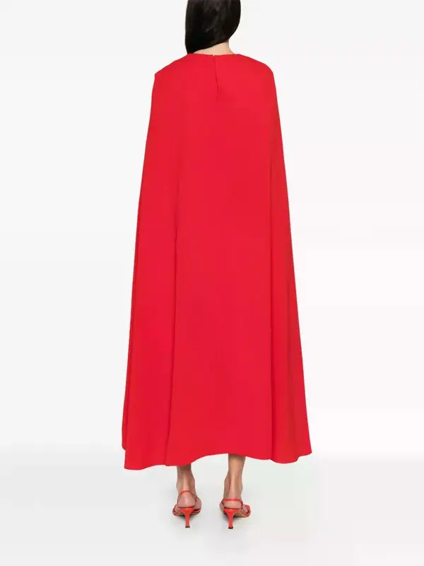 Roland Mouret Belted Cape Maxi Dress