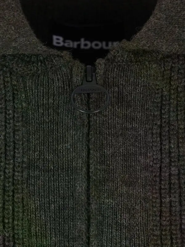 Barbour Zip-fastening Ribbed-knit Cardigan - Green