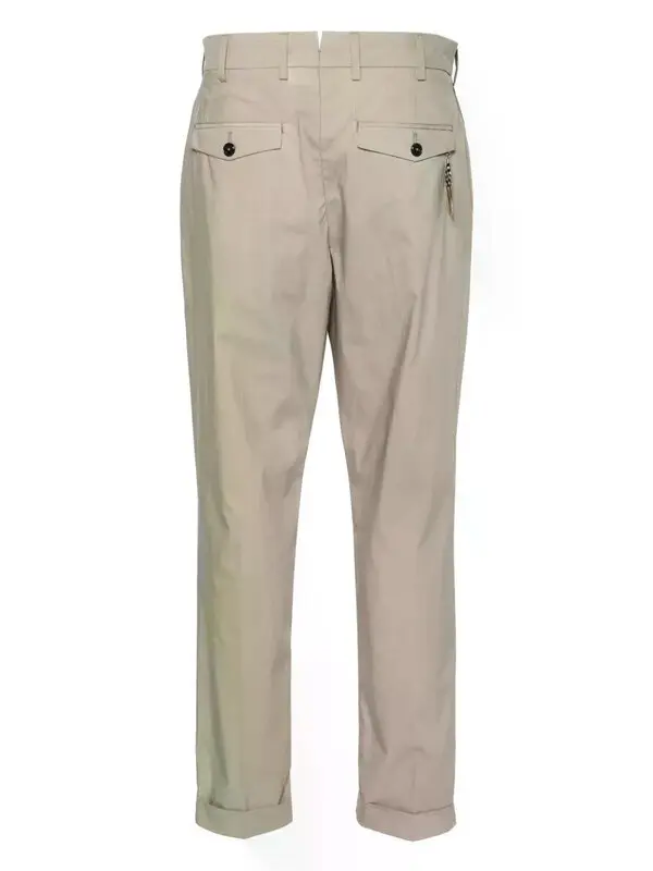 PT TORINO Mid-rise Chino Trousers With Feather Charm