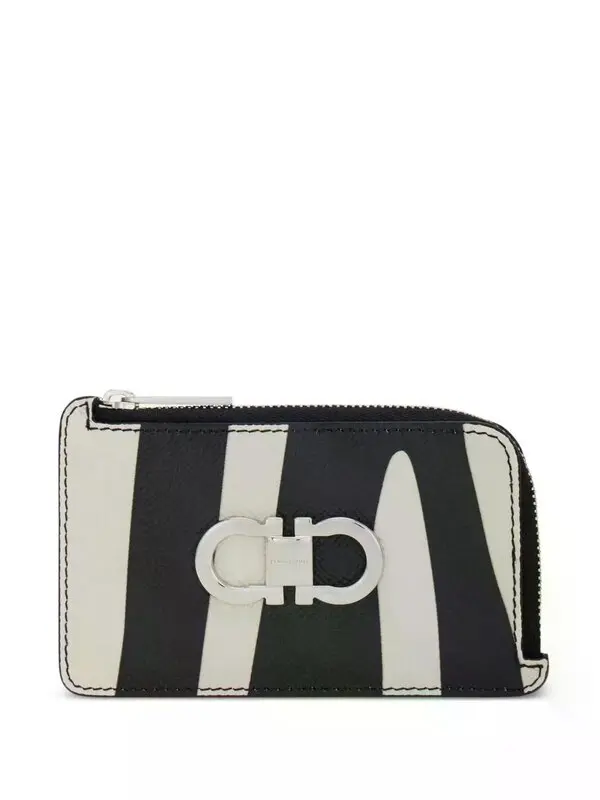 FERRAGAMO Animal-motif Card Holder - Black
