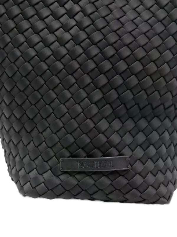 NAGHEDI Large Nomad Woven Tote Bag - Black