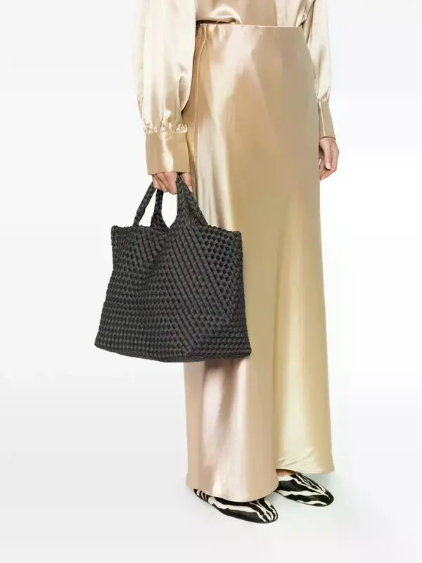 NAGHEDI Medium St. Barths Woven Tote Bag - Black