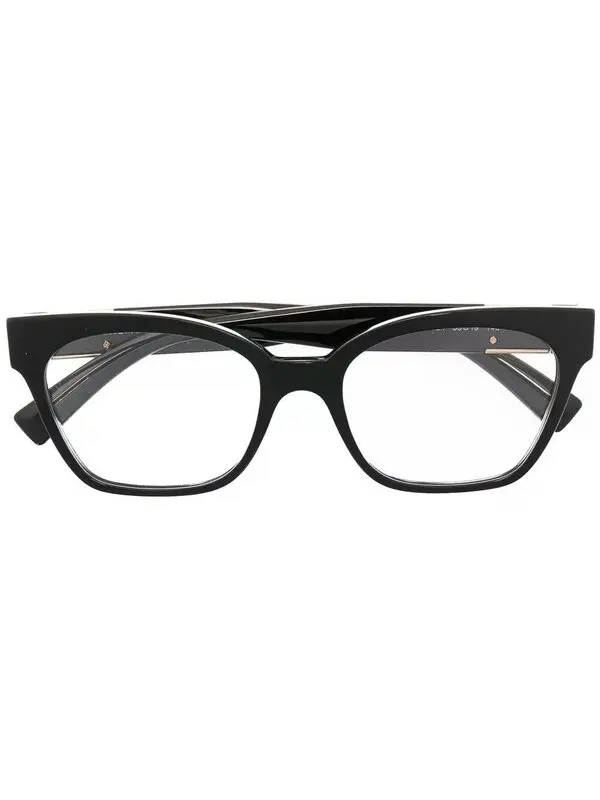 Versace Medusa Embellished Square-frame Glasses - Black