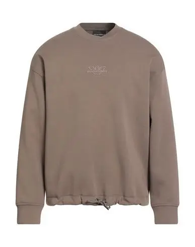 Emporio Armani Sweatshirt In Light Cotton, Polyester, And Elastane