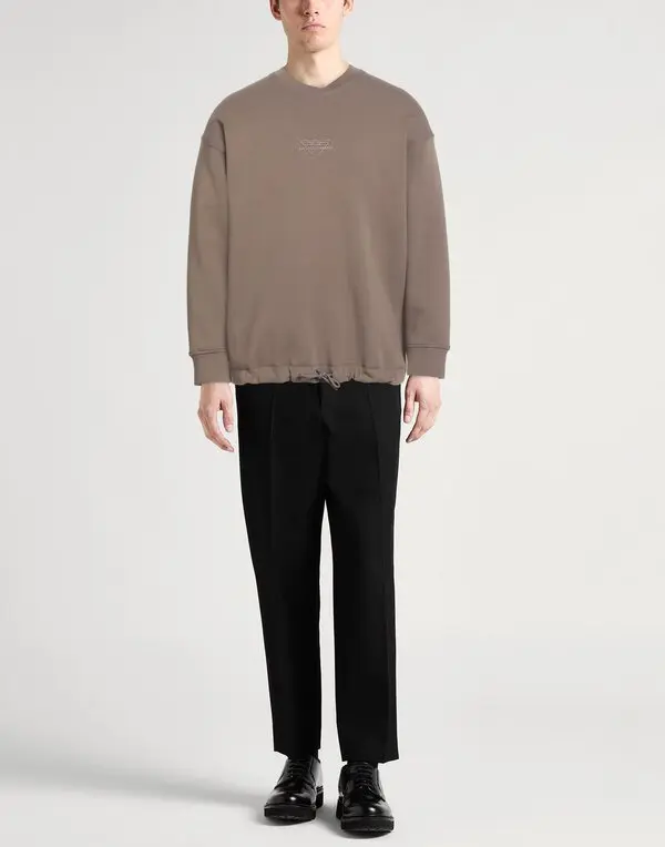 Emporio Armani Sweatshirt In Light Cotton, Polyester, And Elastane